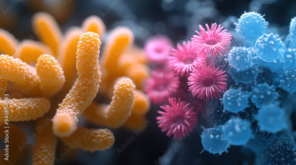 A comparative image showing bacterial growth in controlled versus ...