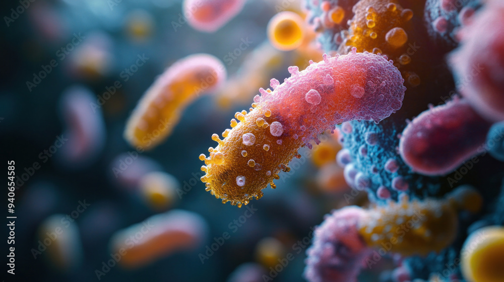 A comparative image showing bacterial growth in controlled versus ...