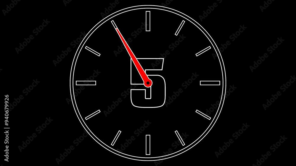 10 second countdown timer animation. Stopwatch timer 10 to 0 second ...