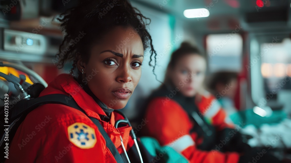 Women of diverse backgrounds working as EMTs, providing emergency care ...