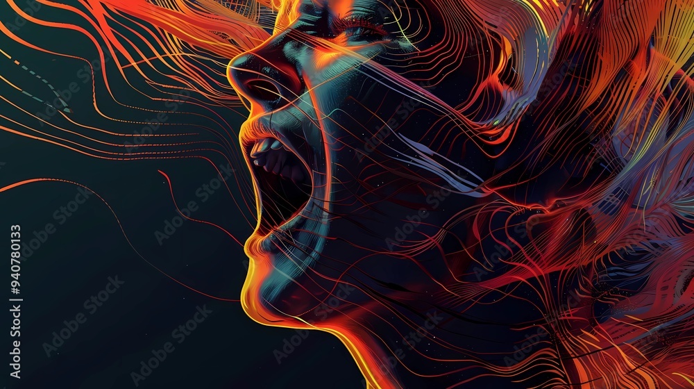 An abstract and modern cover image for a song titled, integrate the ...