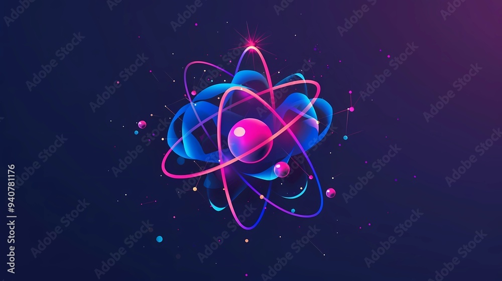 Atomic Model Vector In Physics A Model Used To Describe The Structure And Makeup Of An Atom