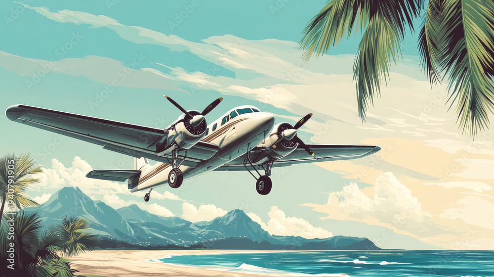Vector posters for flight school tours and clubs, featuring aviation ...