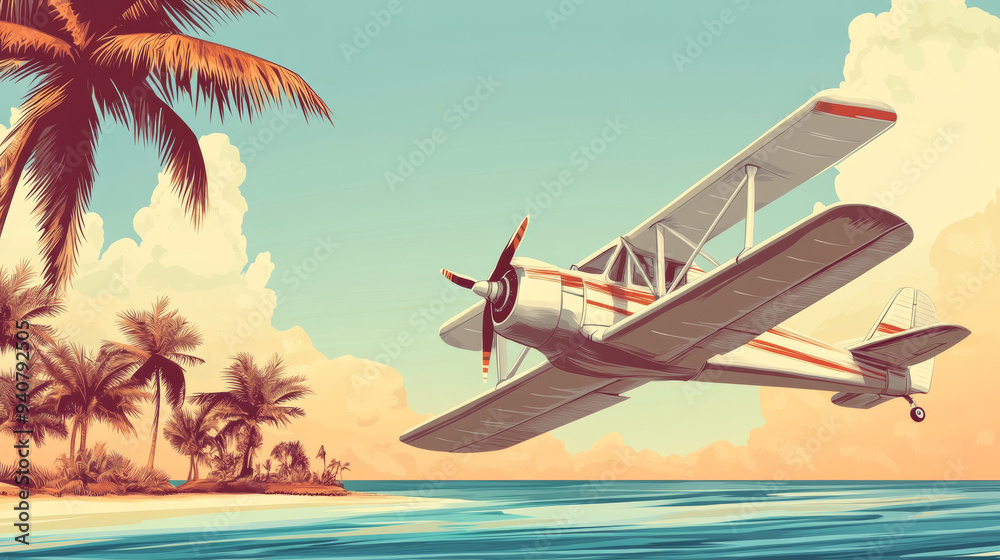 Vector posters for flight school tours and clubs, featuring aviation ...