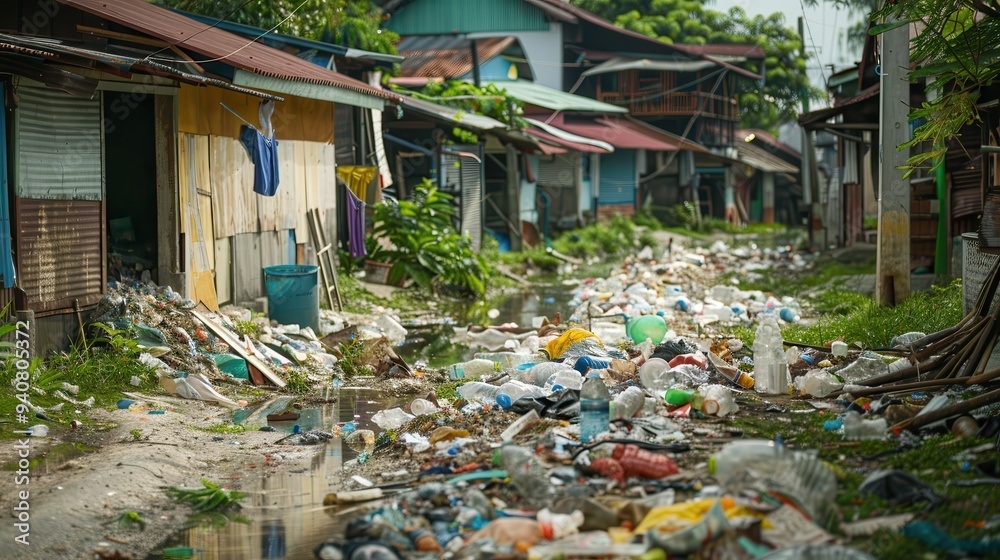 Shanty Town Pollution: Devastating Impact of Garbage and Trash in ...