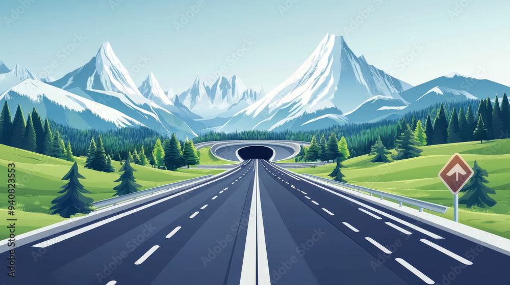 Transportation emblems and travel symbols featuring a crossroad ...