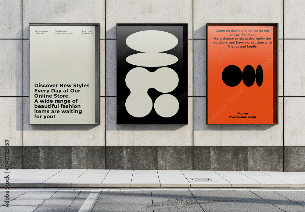 Urban Poster Mockup With Generative AI Stock Template | Adobe Stock