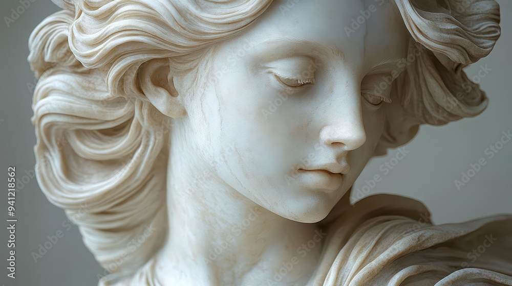 majestic marble statue of gaia earth goddess in renaissance style ...