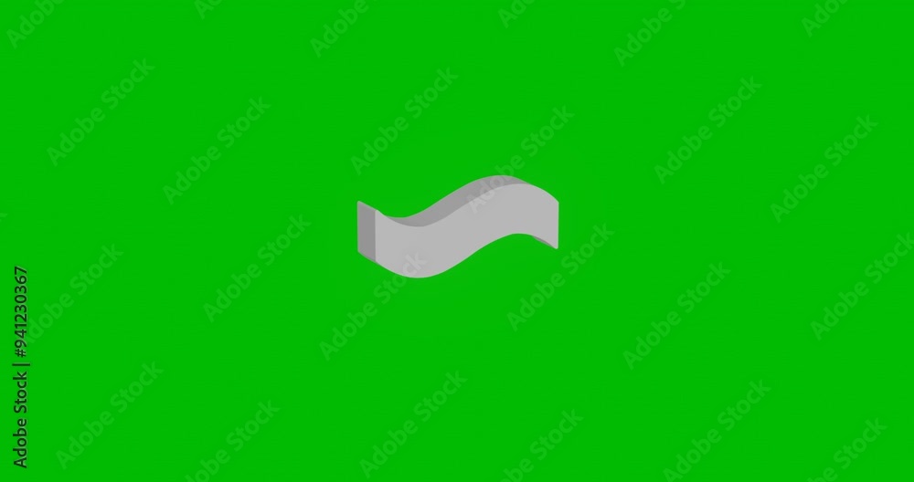 Animation of rotation of a white tilde symbol with shadow. Simple and ...