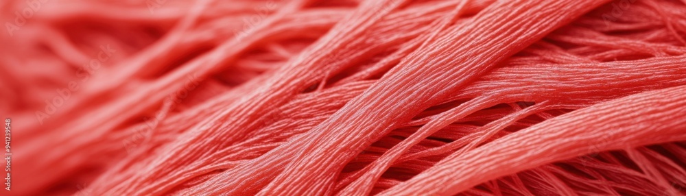 Anatomical close-up of muscle fibers contracting, highlighting their ...