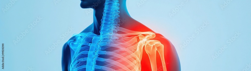 Cross-sectional view of a shoulder impingement syndrome in a baseball ...