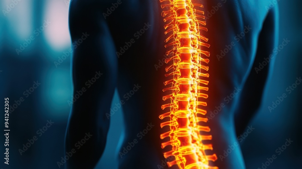 Cross-sectional view of lower back injury recovery after a ...