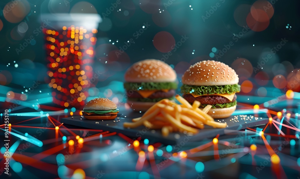 Genetic Data and Fast-Food Connections, A high-tech visual of genetic ...