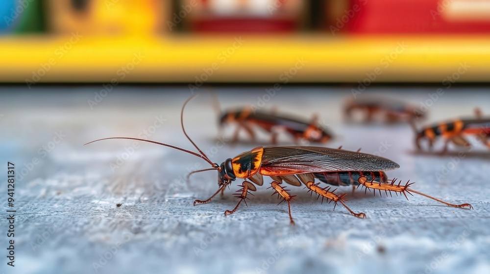 An unsettling image of cockroaches scurrying around a poorly maintained ...