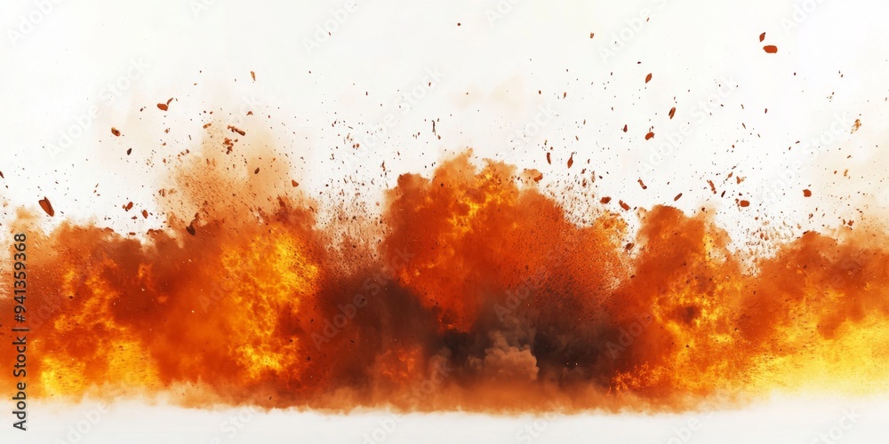 Dynamic Explosion Borders on White Background: Abstract Design Element ...