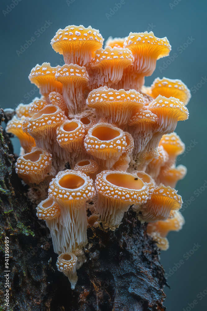 A parasitic fungus growing on an insect, overtaking its host and ...