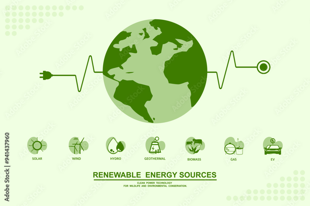 Environmental care and using clean green energy, Net zero emission ...