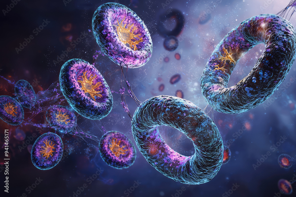 ภาพประกอบสต็อก Exploring the Fascinating World of Mitosis: A Diagram ...