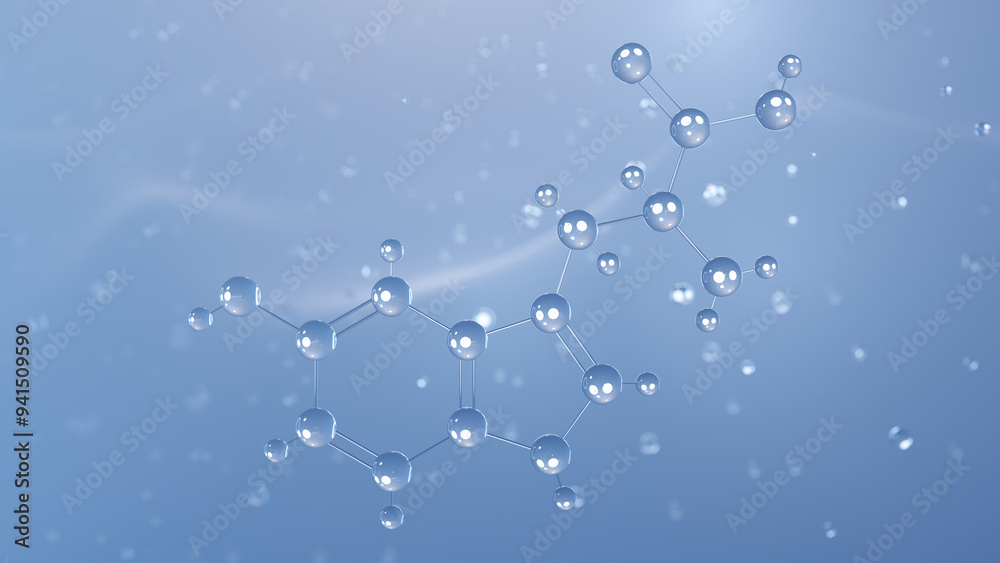 5-hydroxytryptophan molecular structure, 3d model molecule, 5-htp ...