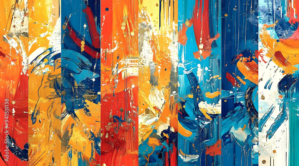 anodized starry night themed colorful image with metal shimmering ...