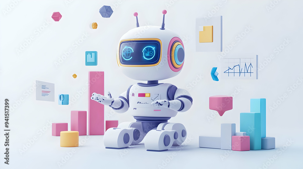 3D Icon as AI assistant and quality control concept as An AI assistant ...
