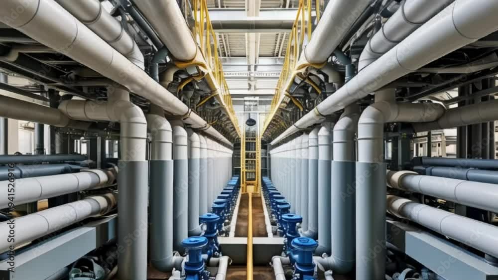 Inside Look at Complex Network of Pipes in an Industrial Power Plant ...