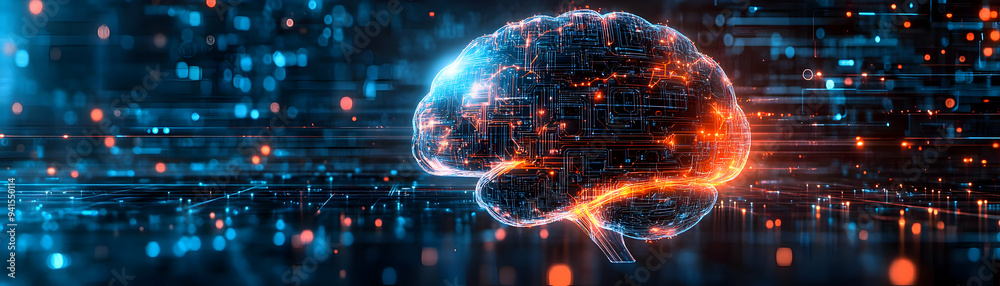 Photo Realistic as AI machine learning and banking sector concept as An ...