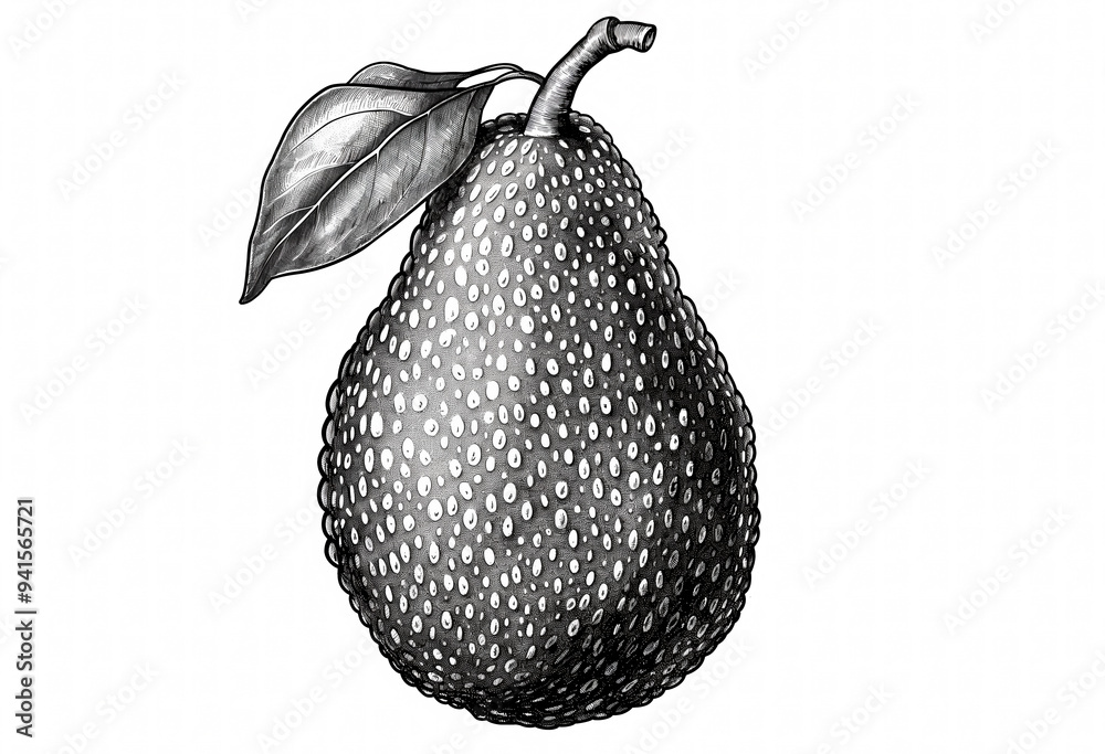Avocado sketch hand drawn. Healthy food avocado pear illustration ...