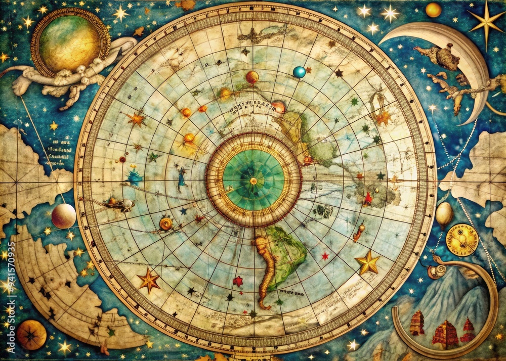 Celestial Navigator's Atlas: Star charts and celestial bodies ...