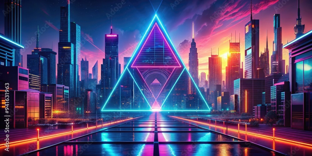 Cyberpunk Nostalgia: Retro-futuristic aesthetic, neon colors, gritty ...
