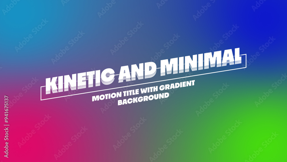 Kinetic and Minimal Motion Titles with Gradient Background | Creative ...