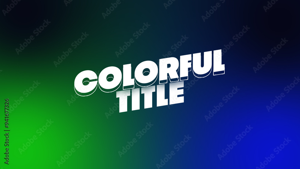 Colorful Animated Titles | Creative and Vibrant Text Effects for ...