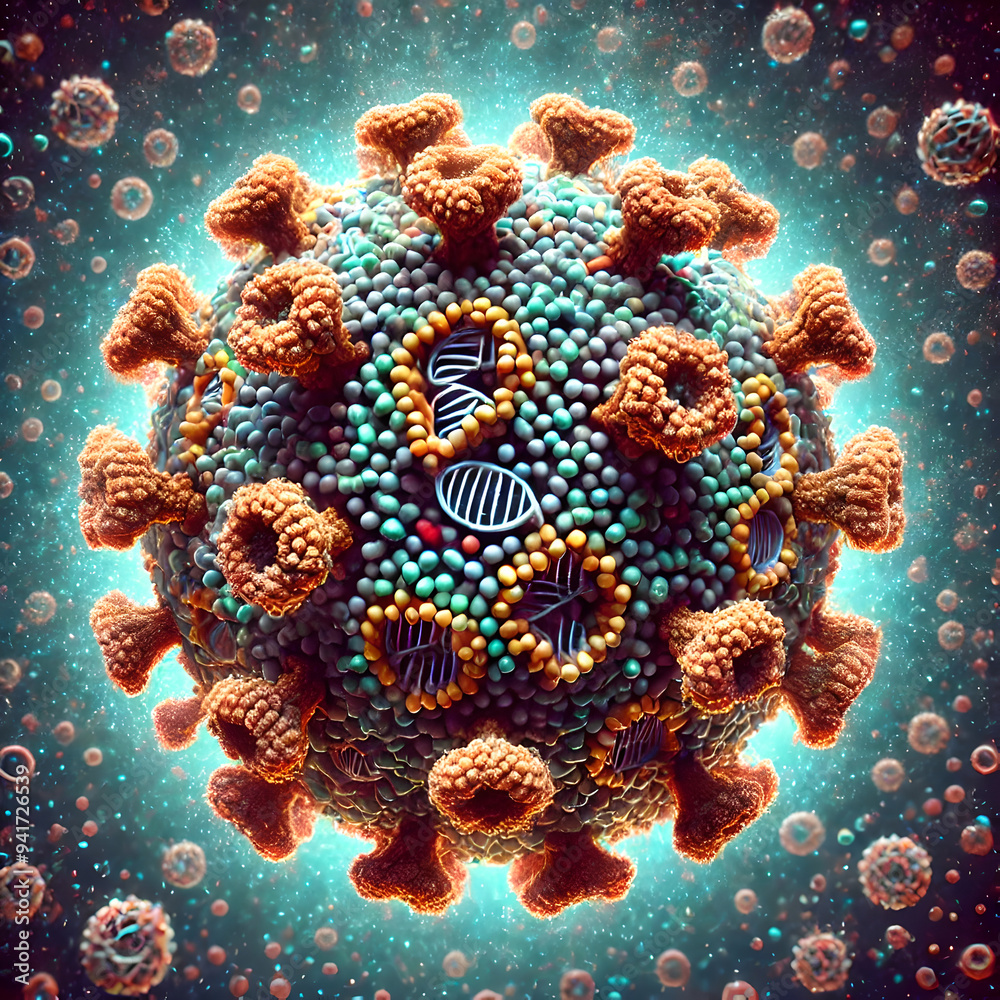A high-resolution 3D image of the Monkeypox virus at the molecular ...