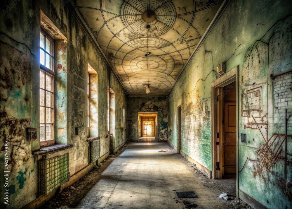 Haunted Asylum Mind Map Corridor: Eerie abandoned asylum with a ...