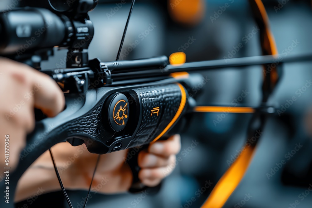 An adaptive archery bow with a mounted support system and custom grips ...