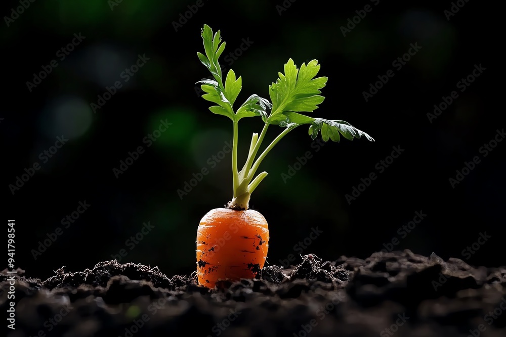 An animated GIF of a carrot growing rapidly from a seedling to a full ...