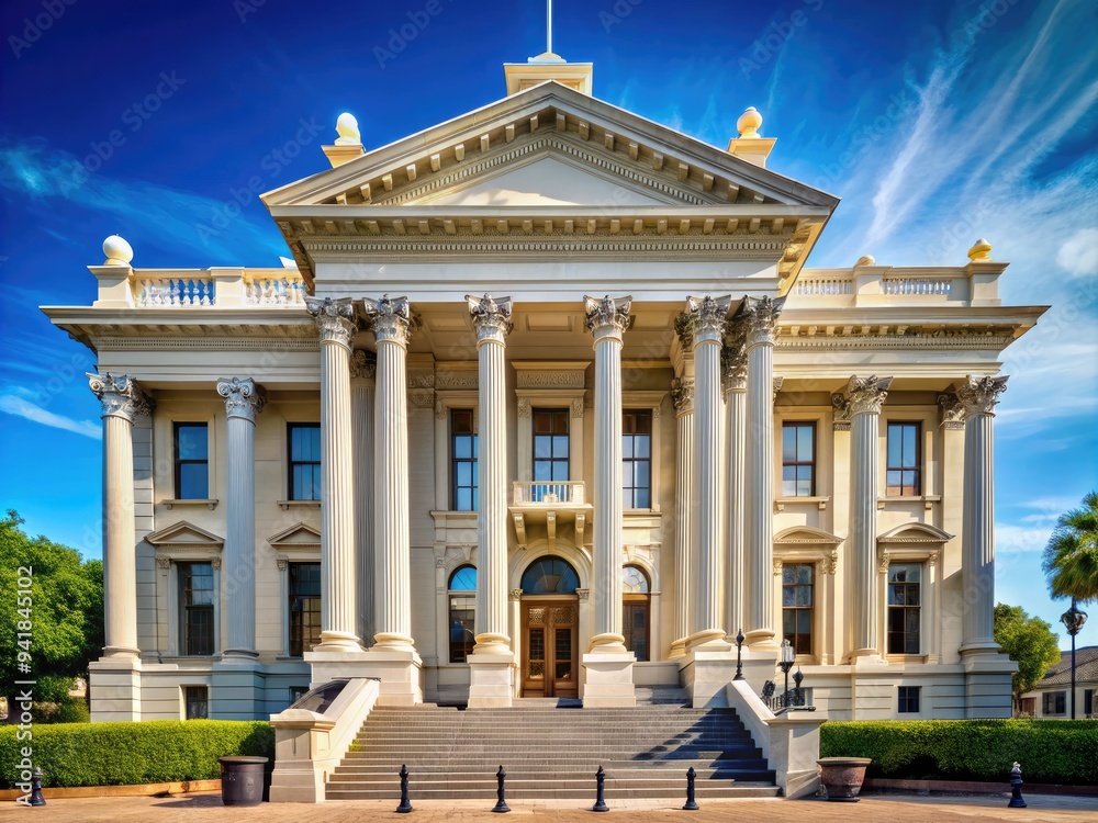 Neo-Renaissance Revival: Elegant columns with classical details ...