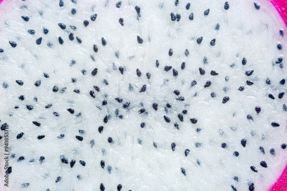 Dragon fruit texture,Texture of Juicy Flesh and Crunchy Seeds of Dragon ...