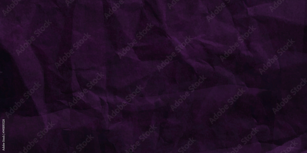 Purple crumpled paper texture in low light background. Silk cloth ...