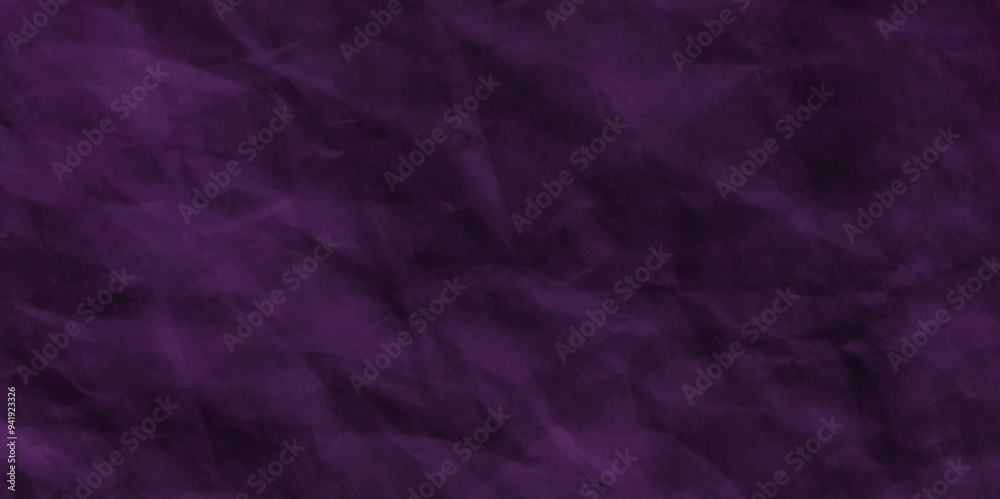 Purple crumpled paper texture in low light background. Silk cloth ...