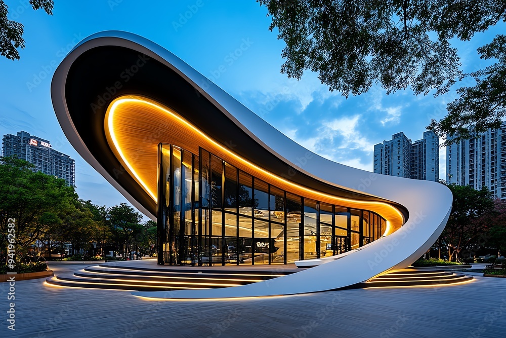 Landmark buildings with modern adaptations captured in a photo that ...