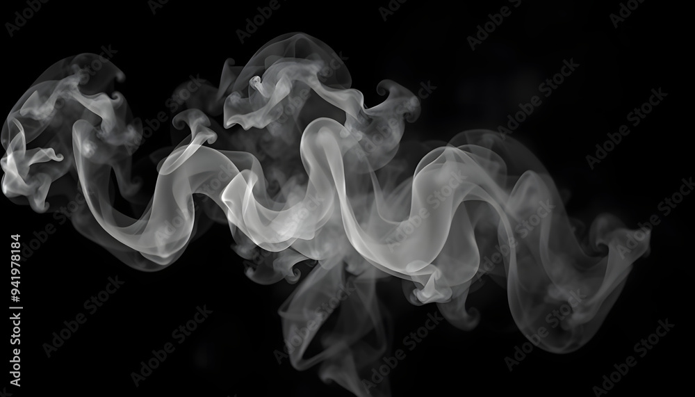Atmospheric smoke 4K Fog effect. Smoke in slow motion on black ...