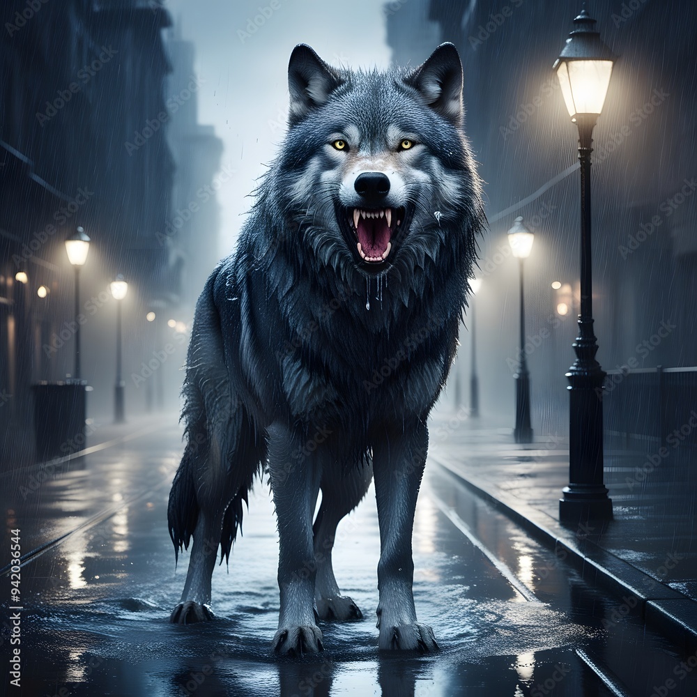 wolf in the night wolf in the street wolf hd wallpaper 2024 wplf alpha ...