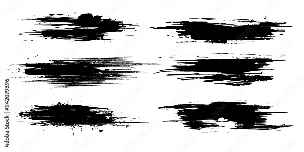 Grunge brushes texture white and black set. Sketch abstract to create ...