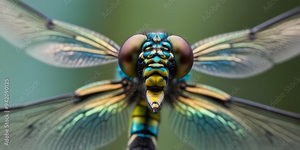 Highly detailed close-up photos of the dragonfly's face and body ...