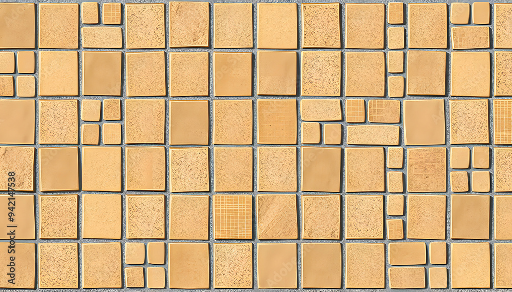 Irregular tiling with different size and shapes, seamless texture map ...