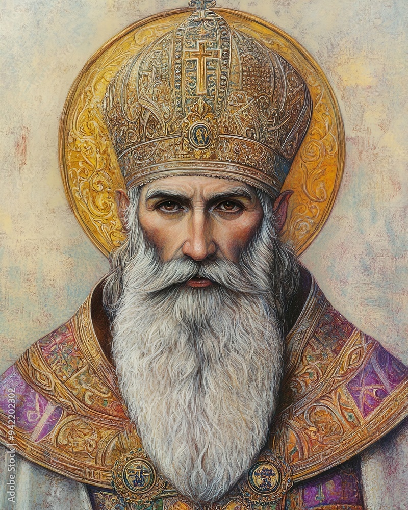 Pencil drawing of Saint Basil the Great Stock Illustration | Adobe Stock