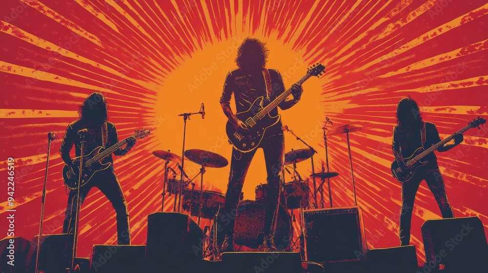 Retro Rock Band Posters: Nostalgic Designs for Fictional and Iconic ...