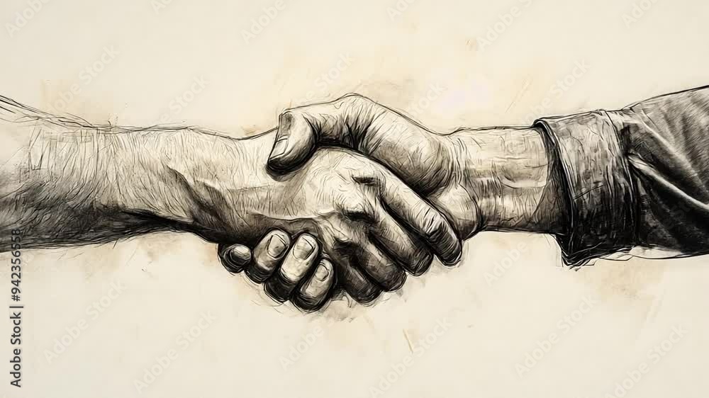 Two hands grip each other firmly, illustrating a strong bond and ...