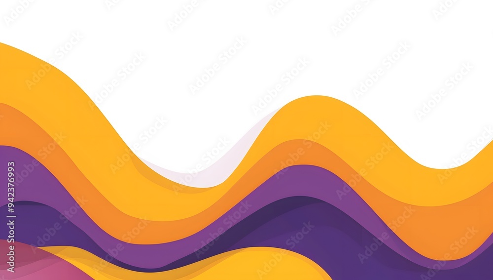 purple and yellow simple border on white background, simple graphic ...